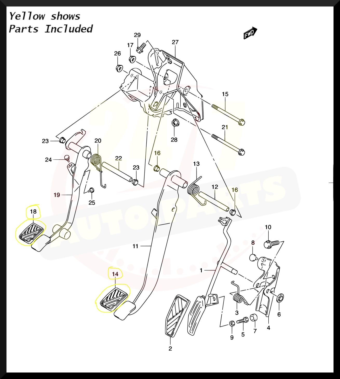 ORIGINAL SUZUKI BRAKE & CLUTCH PEDAL COVER FOR SUZUKI VEHICLES 49751 ...
