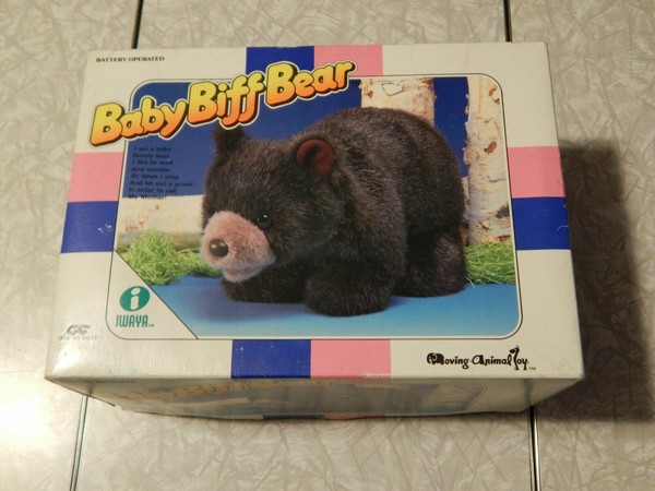 Baby Biff Bear 1987 Iwaya Corporation Battery Operated Moving Animal ...