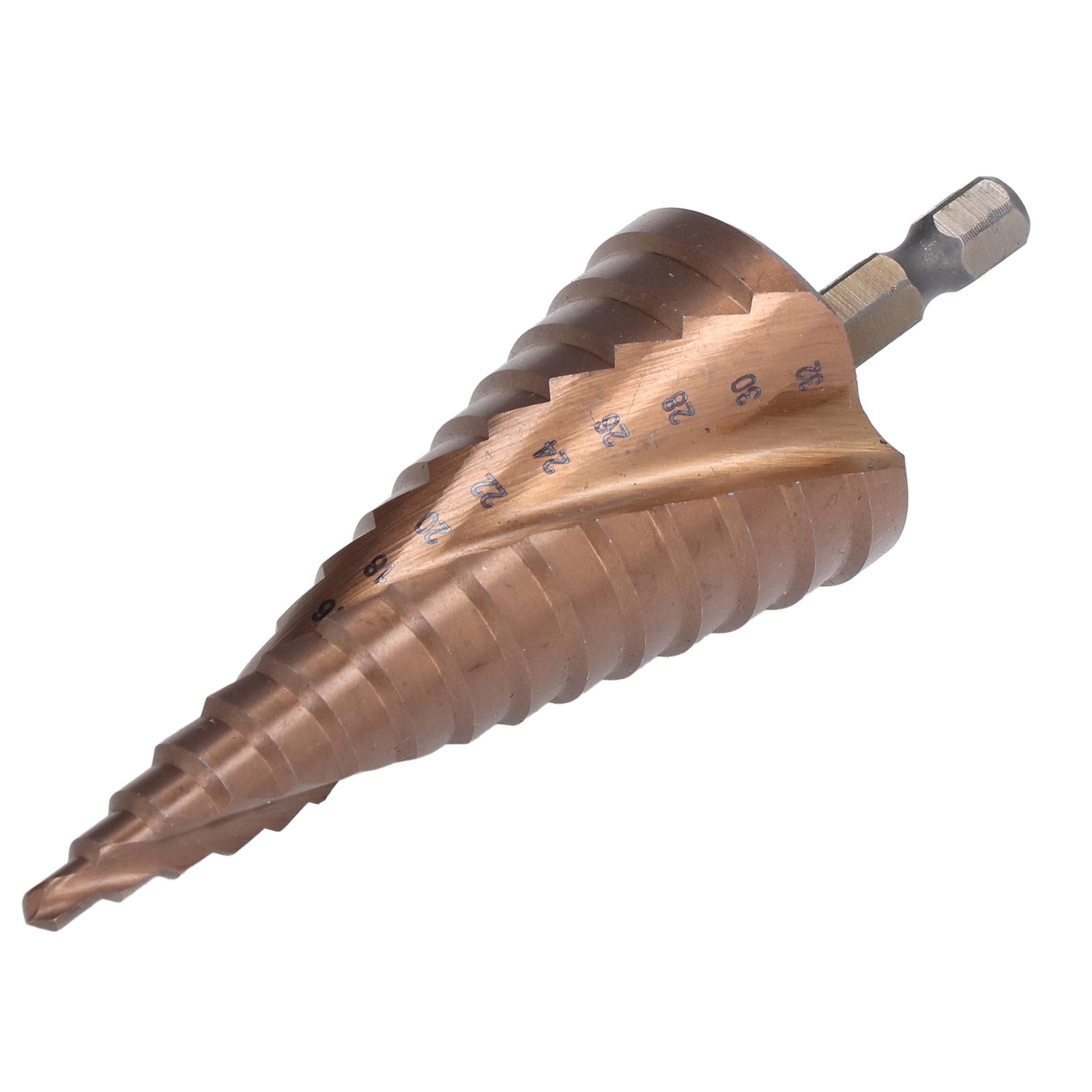Step Drill Bit 2 Spiral Groove Pagoda Hole Reamer Cobalt Drilling ...
