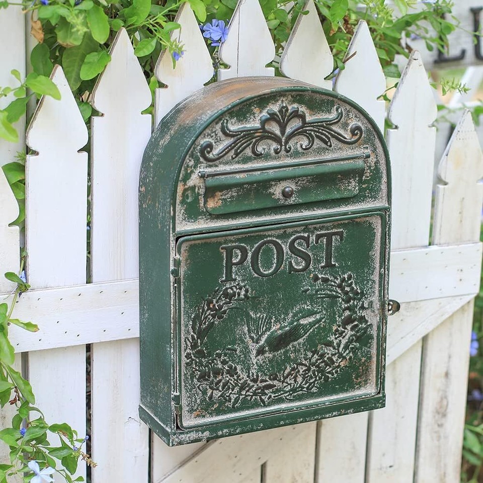 Rustic Mailbox Wall Mount Mailboxes Residential Letter box Antique ...