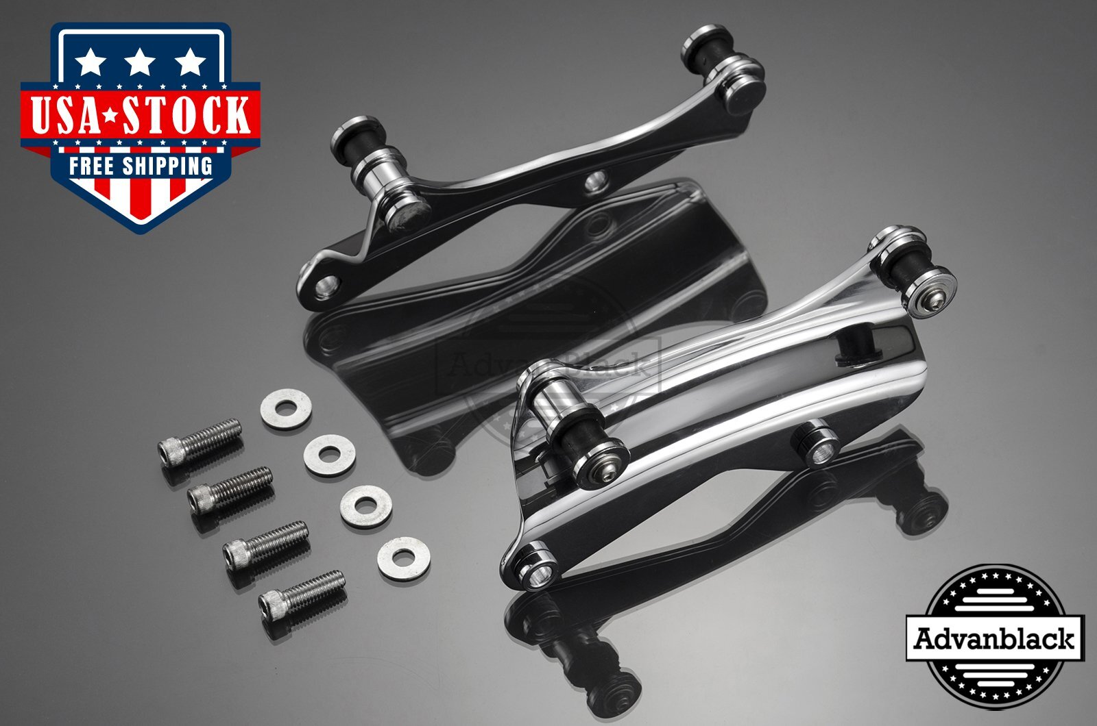 Chrome 4-Point Docking Hardware Kit Fits 2014+ Harley Touring PN ...