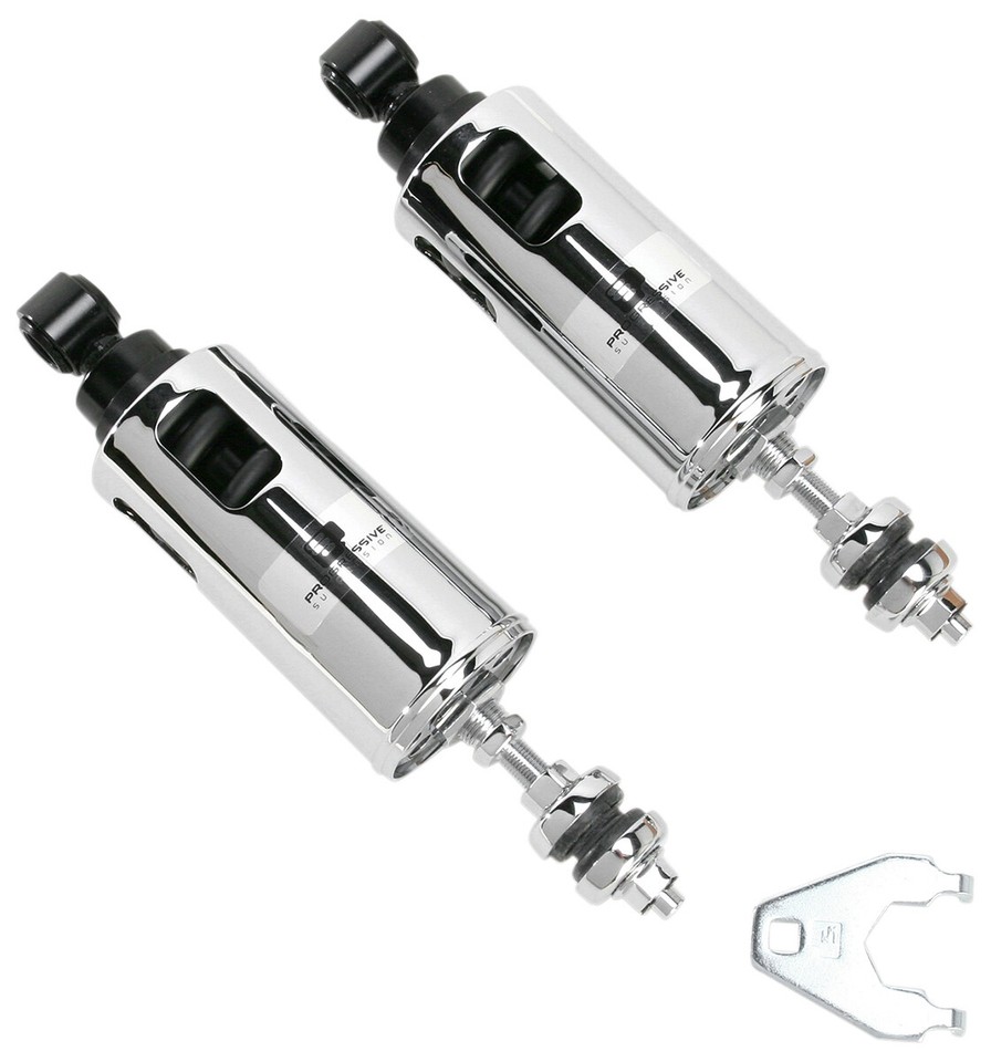 Progressive 422 Series Heavy Duty Chrome Rear Shocks (422-4002C) | eBay