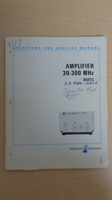 Manuals & Books - Amplifier Operating And Service Manual