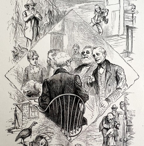 Farmers Celebrating Autumn Fall Victorian 1881 Art Print Farm Festivals ...