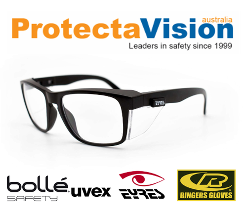 Eyres STEALTH Clear Lens Matt Black Frame Safety Glasses | eBay Australia