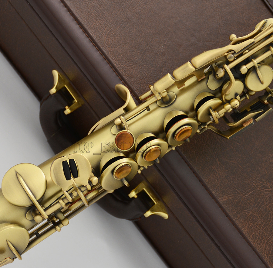Customized Professional Antique VI Soprano Bb Saxophone Straight Sax ...