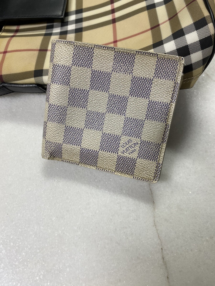 Louis Vuitton White Checkered Wallet