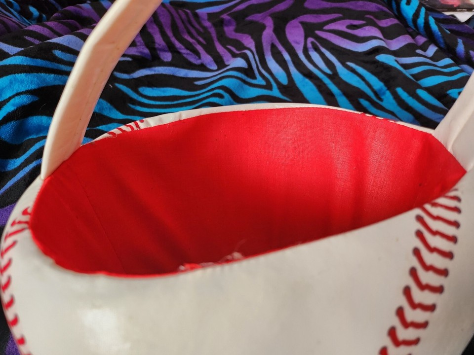 Dan Dee plush Baseball Easter or Halloween pail treat bucket candy ...