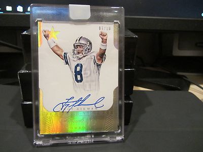 Panini Flawless Gold Victors On Card Autograph Cowboys Troy Aikman 07/ ...