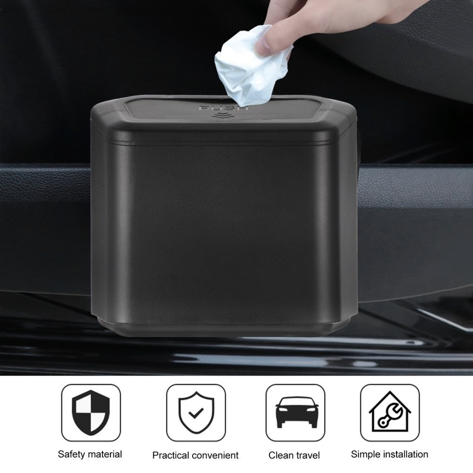 Hanging Trash Can Garbage Holder Waste Bin Auto Car Mounted Rubbish ...