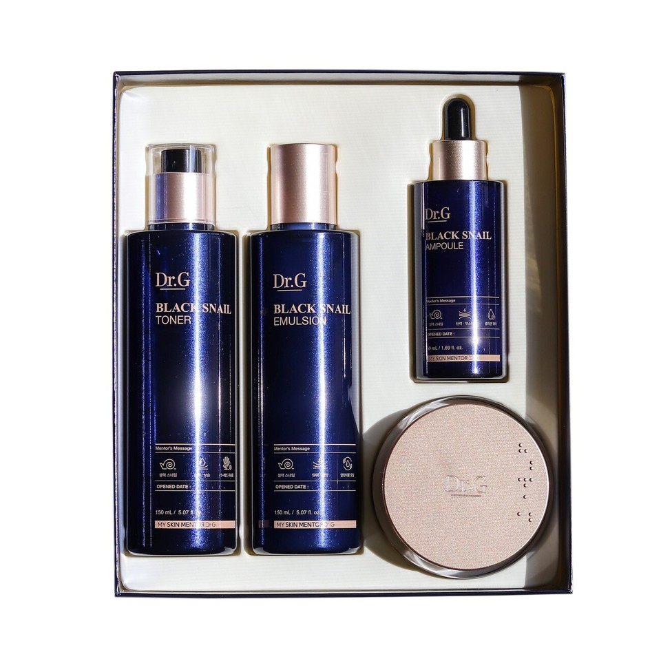 Dr.G Black Snail Skincare Set (Toner & Emulsion & Serum & Cream) K ...