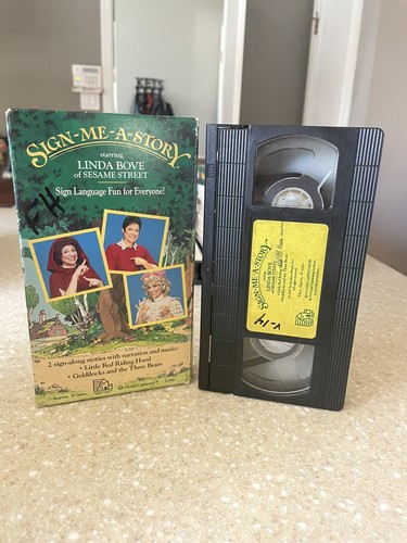 Sign-Me-A-Story Linda Bov Sign Language VHS VCR Tape RARE Sesame Street ...