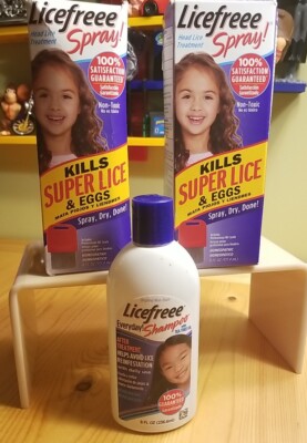 Lot of 3 Licefreee Spray And Shampoo Non-Toxic Kills Super Lice and ...