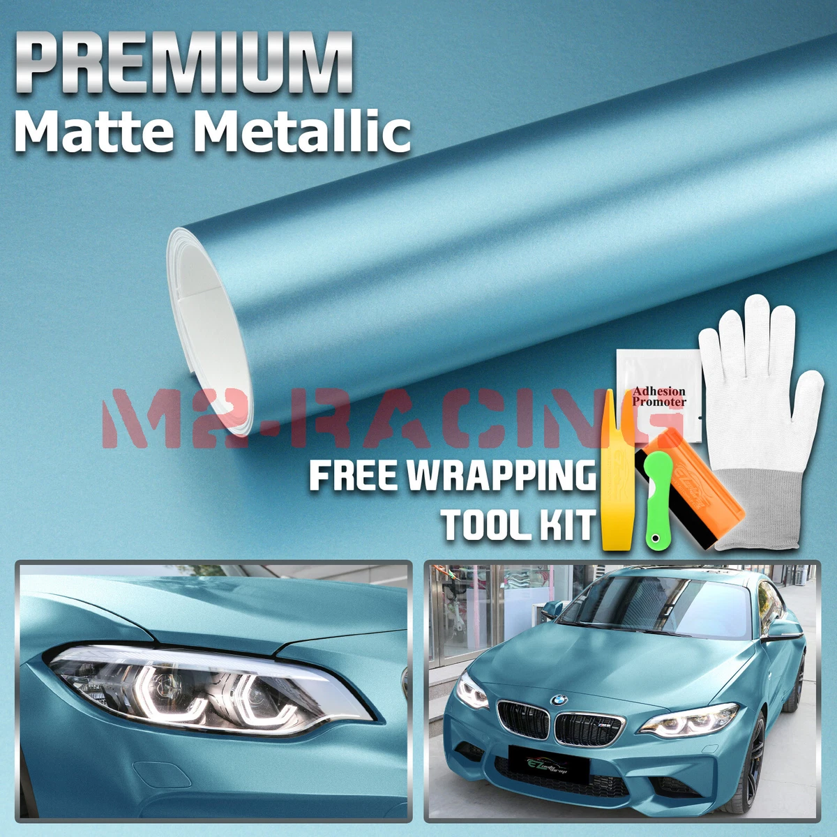 Matte Metallic Blue Car Paint