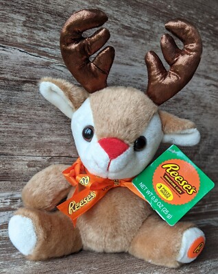 NEW Reese's Candy Hershey Reindeer Plush Stuffed Animal 8” toy Galerie ...
