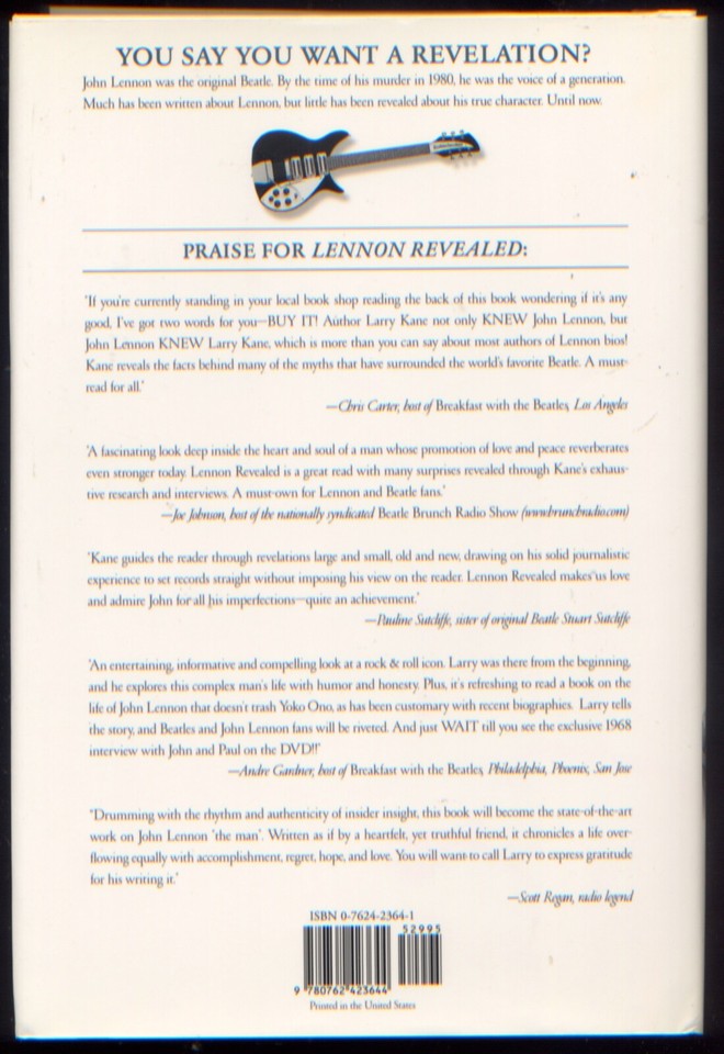 Lennon Revealed by Larry Kane 2005 First Edition Hardcover | eBay