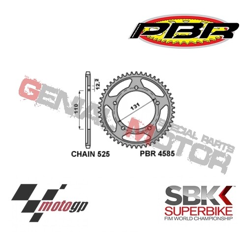 4585 45 C45 Rear Sprocket PBR Size 525 - 45 Teeth for BMW S RR 2015 ...