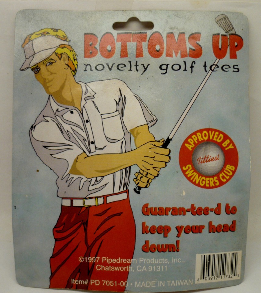 1990s Bottoms Up Novelty Golf Tees Gag Gift Approved by Tittiest ...