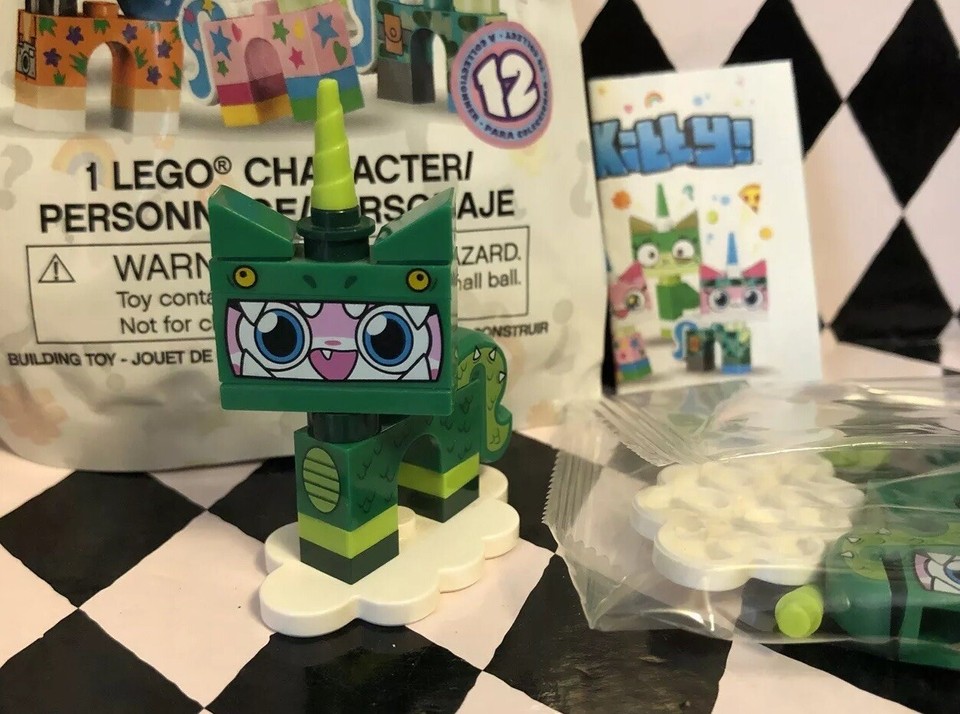 Lego Unikitty Unicorn Green Dragon Costume Kitty Figurine Series 1 Open ...