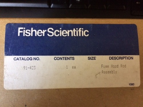 !New! Fisher Scientific fume hood rod assembly Catalog No: 91-423 | eBay