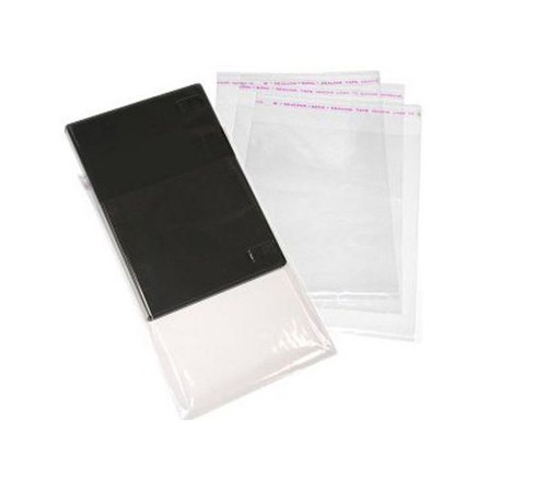 100 x DVD PP Plastic Sleeve DVD Case Wrapping Fits 14mm DVD Covers Blu ...