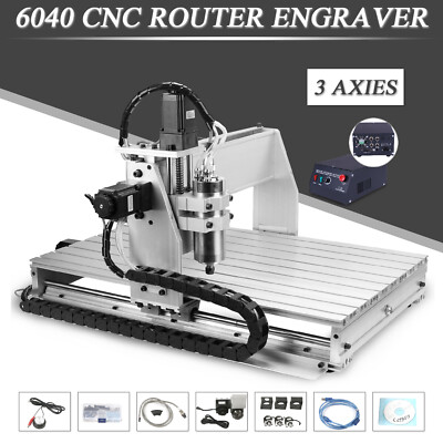 3 Axis 6040 Drilling Milling Cutting Machine CNC Router Engraver ...