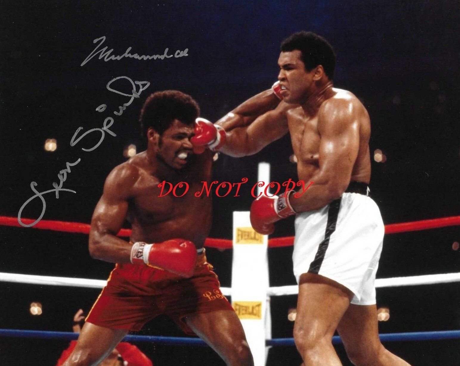 MOHAMAD ALI - LEON SPINKS AUTOGRAPHED PICTURE SIGNED 8X10 PHOTO REPRINT ...
