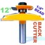 1pc 1/2" SH 12° Straight Raised Panel with Back Cutter Router Bit S ...