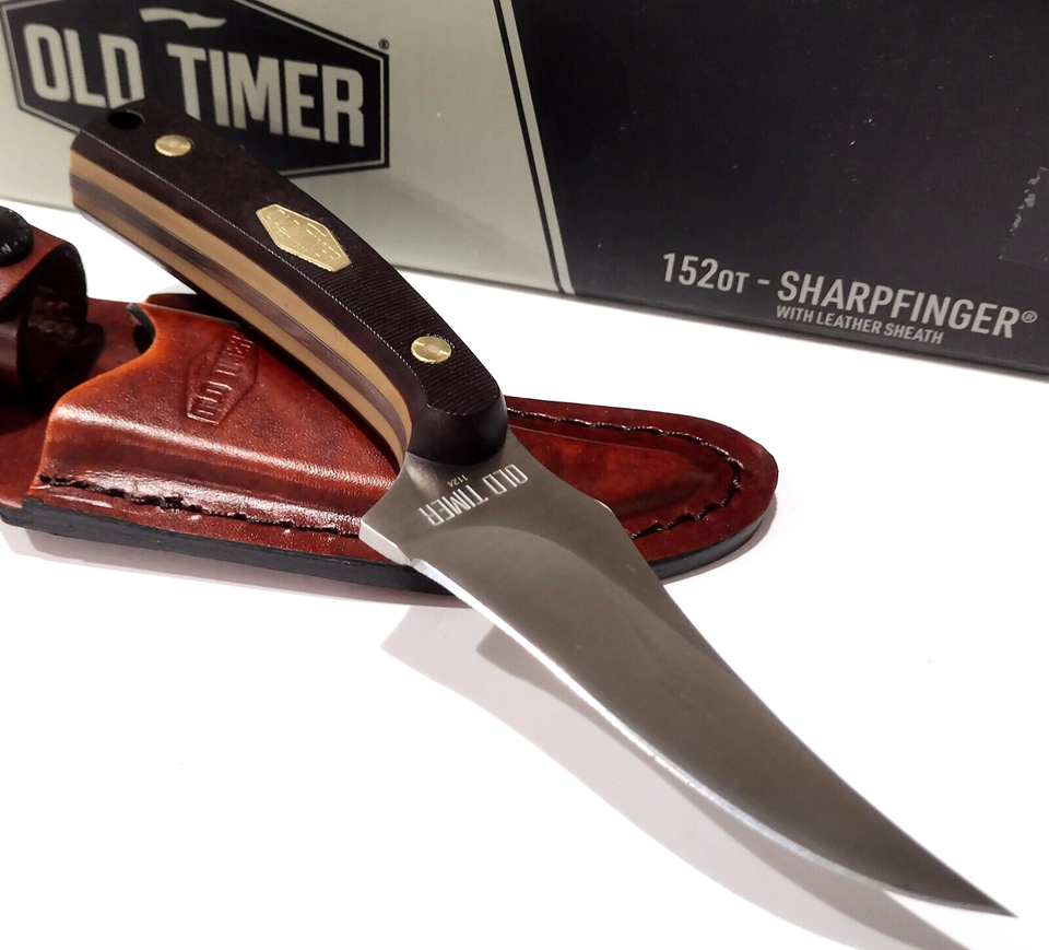Schrade Old Timer Delrin Sharpfinger Upswept Blade Hunting Skinning ...
