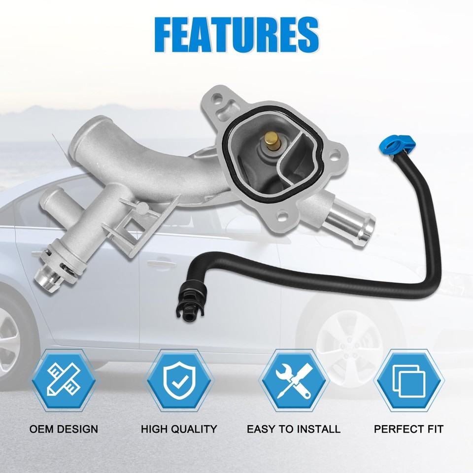 Engine Coolant Water Outlet w/ SensorFits for Cruze Chevy Sonic Trax ...
