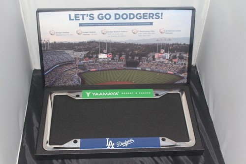 Los Angeles Dodgers - Yaamava Metal License Plate Frame w/ Dodger ...