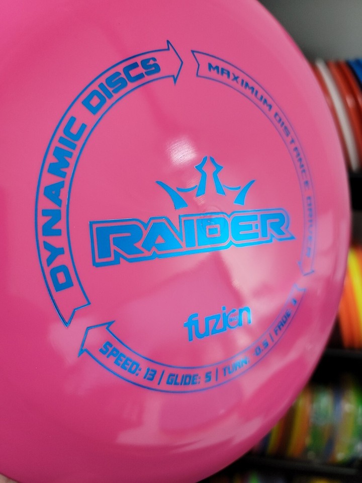 NEW Dynamic Discs BioFuzion Raider Distance Driver Golf Disc Pink 174g ...