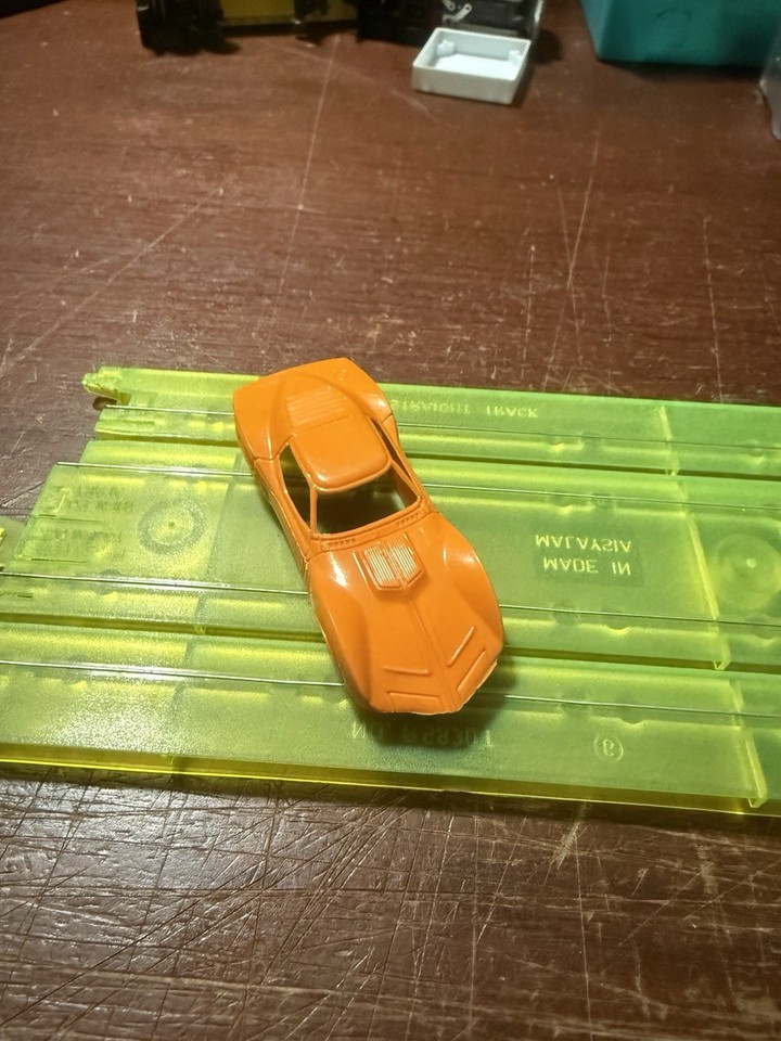 Aurora Rare #1380 Orange Mako Shark Corvette HO Slot Car Test Shot ...