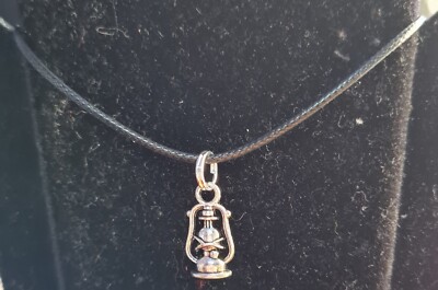 Vintage Style Gas Lantern Charm Pendant Necklace. Pendant.. 2 cms ...