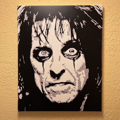Handmade Alice Cooper Canvas Wall Art | eBay