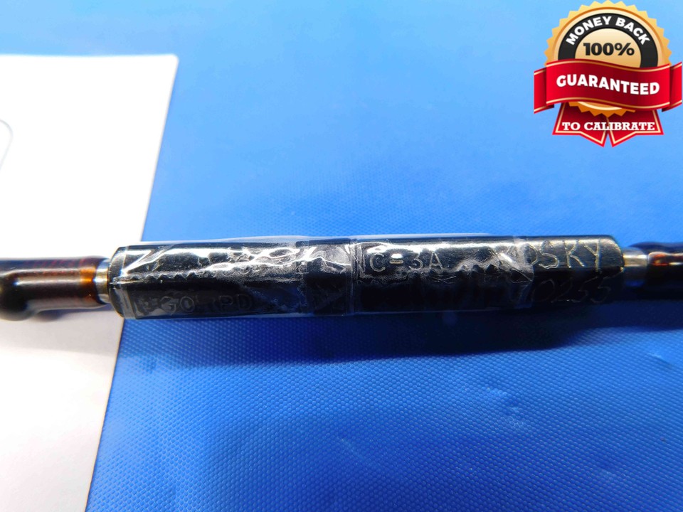 CERTIFIED 6 32 UNC 3A SET THREAD PLUG GAGE #6 .138 GO NO GO PDS= .1177 ...