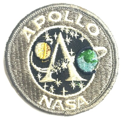 ORIGINAL VINTAGE 1960's NASA APOLLO PROGRAM "A" EMBROIDERED 3" ROUND CLOTH PATCH | eBay