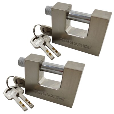 2 PACK Shutter Lock Sliding Shackle Container Padlock 3 Keys High ...