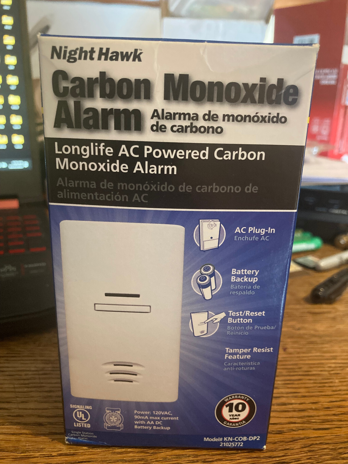 Kidde KN-COB-DP2 Carbon Monoxide Alarm Plug-In Nigh Hawk 21025772 New ...
