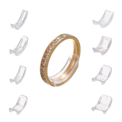 8pcs Ring Size Adjuster Invisible Clear Ring Sizer Jewelry Fit Reducer ...