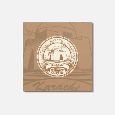 Karachi Pakistan Grunge Travel 4'' X 4'' Square Wooden Coaster | eBay