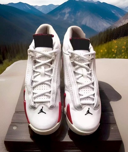 AIR JORDAN 14 XIV RETRO “LAST SHOT" WHITE/RED/BLACK (GS) BIG KIDS SIZE ...