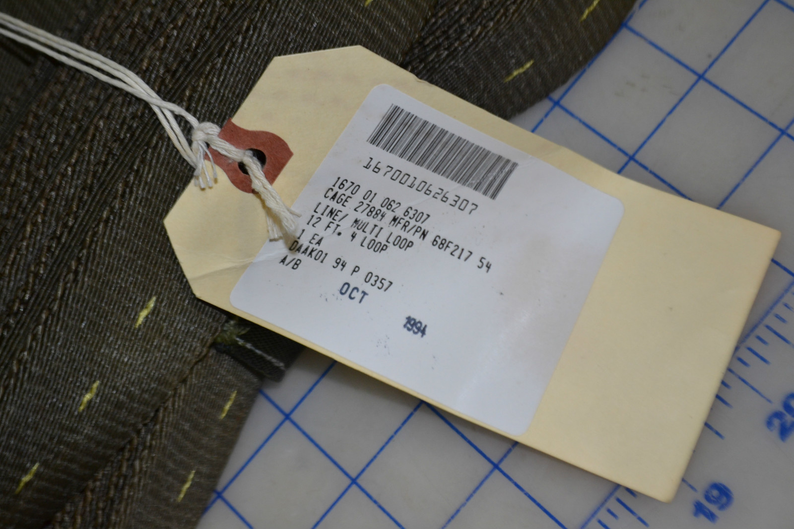 line multi loop military webbing 1 3/4" x 12' long 4 ply 89000 lbs test ...