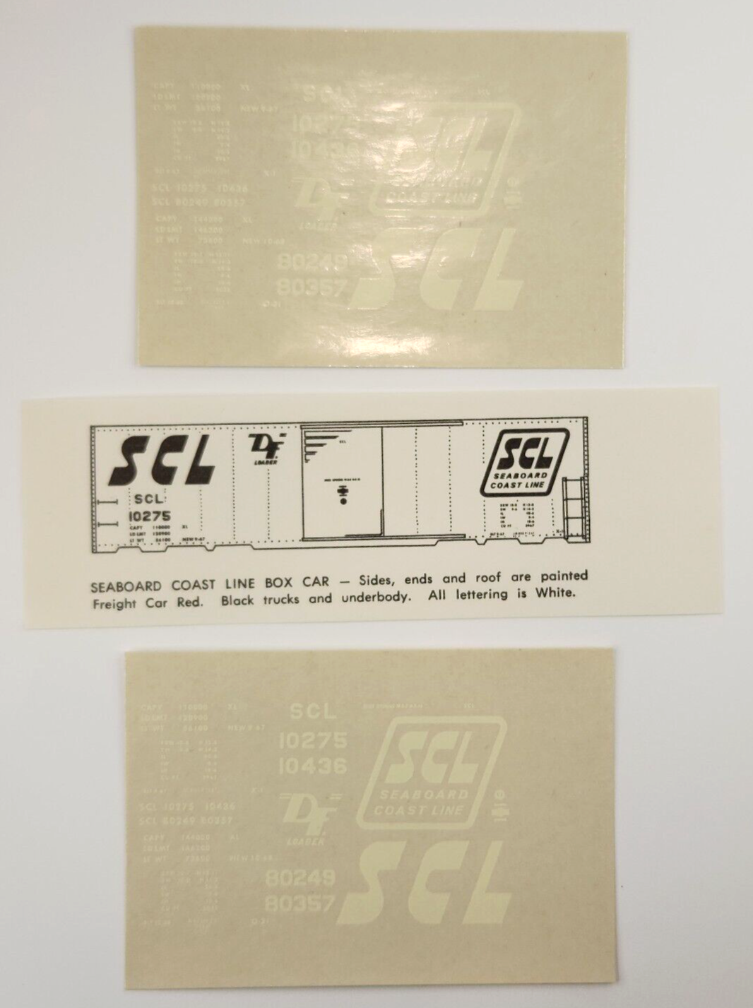 Champ HO Scale Decals #HB-387 Seaboard Coast Line Box Car | eBay