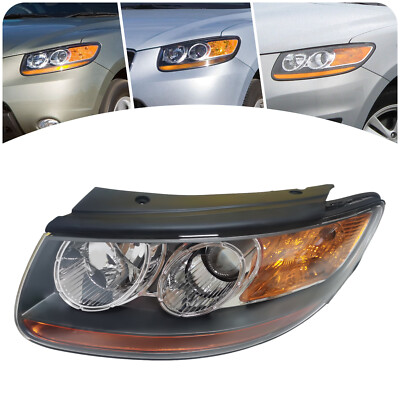 For 2007-2012 Hyundai Santa Fe Headlight Lamp Assembly Halogen Left ...