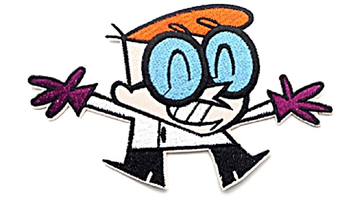 Dexter Cartoon Character 3 1/2" Tall Embroidered Iron on Patch | eBay