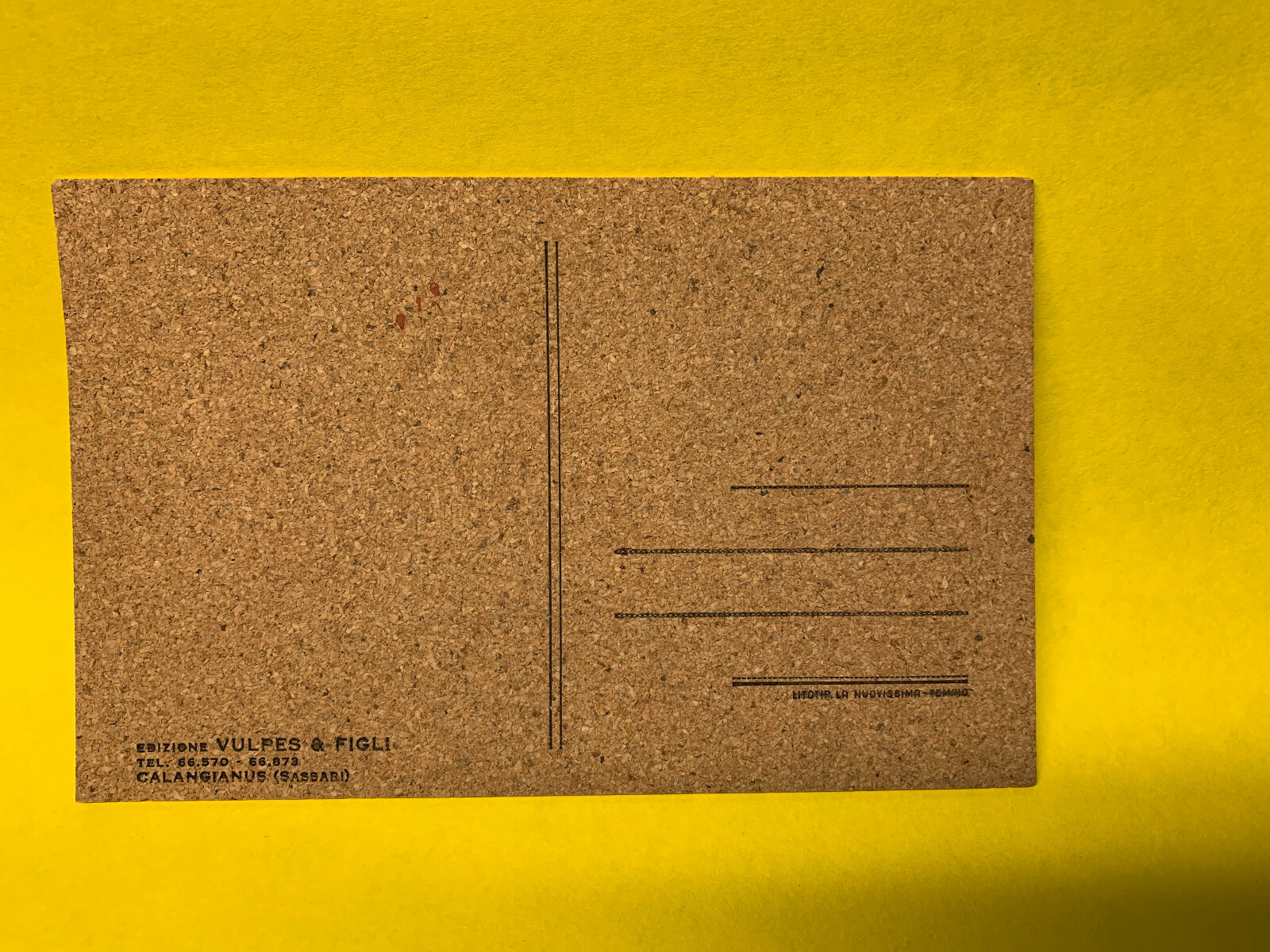 Vintage Cork Postcard Hand Painted from Sardenia (Italy) In Mint ...