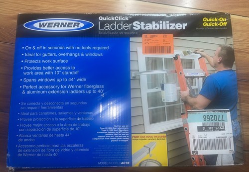 Werner AC78 Quickclick Ladder Stabilizer Aluminum New Sealed | eBay