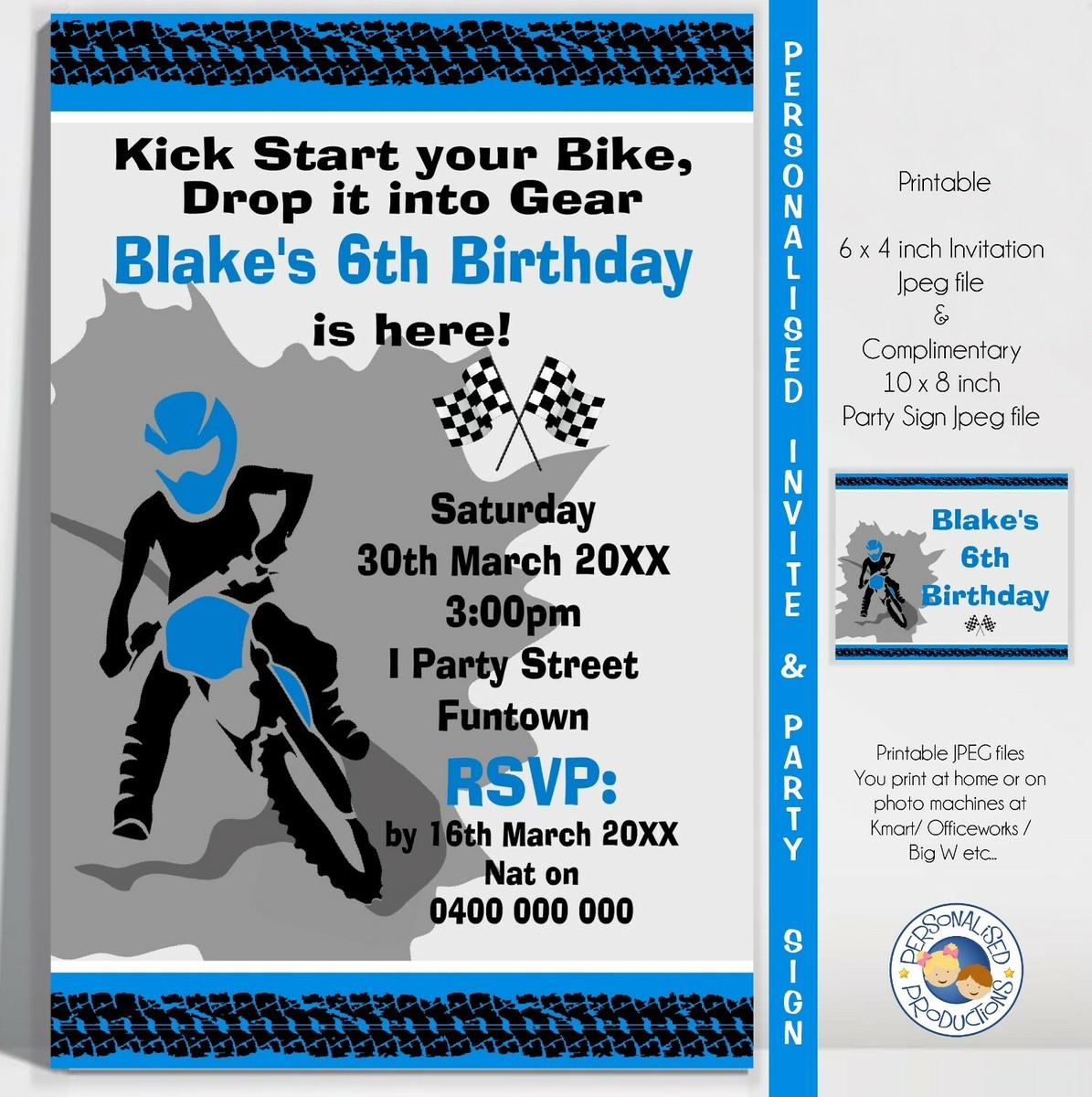 Motorcycle Invitation Templates