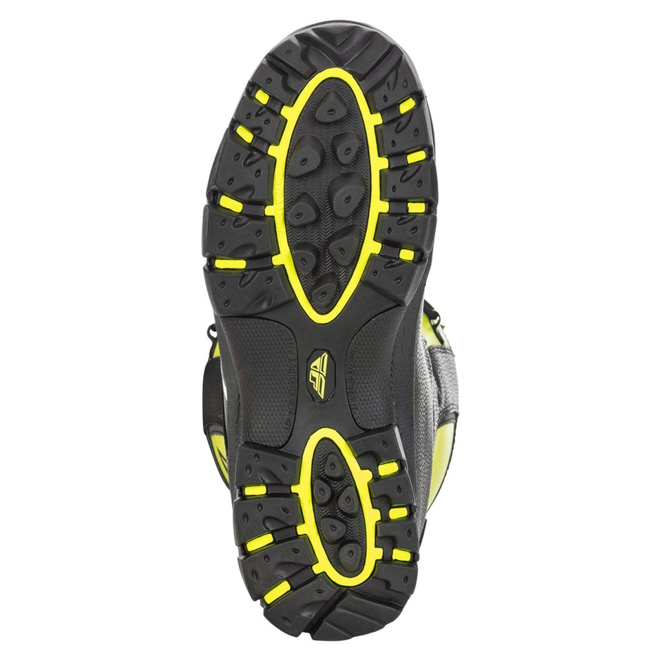 Fly Racing Marker Lace Up Insulated Snowmobile Boot - Black / Hi-Vis | eBay